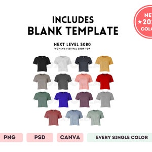 Next Level 5080 Color Size Chart EDITABLE Canva Template 5080 Festival ...