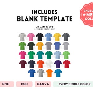 G800B Color + Size Chart | EDITABLE Canva Template | G800B Dryblend ...