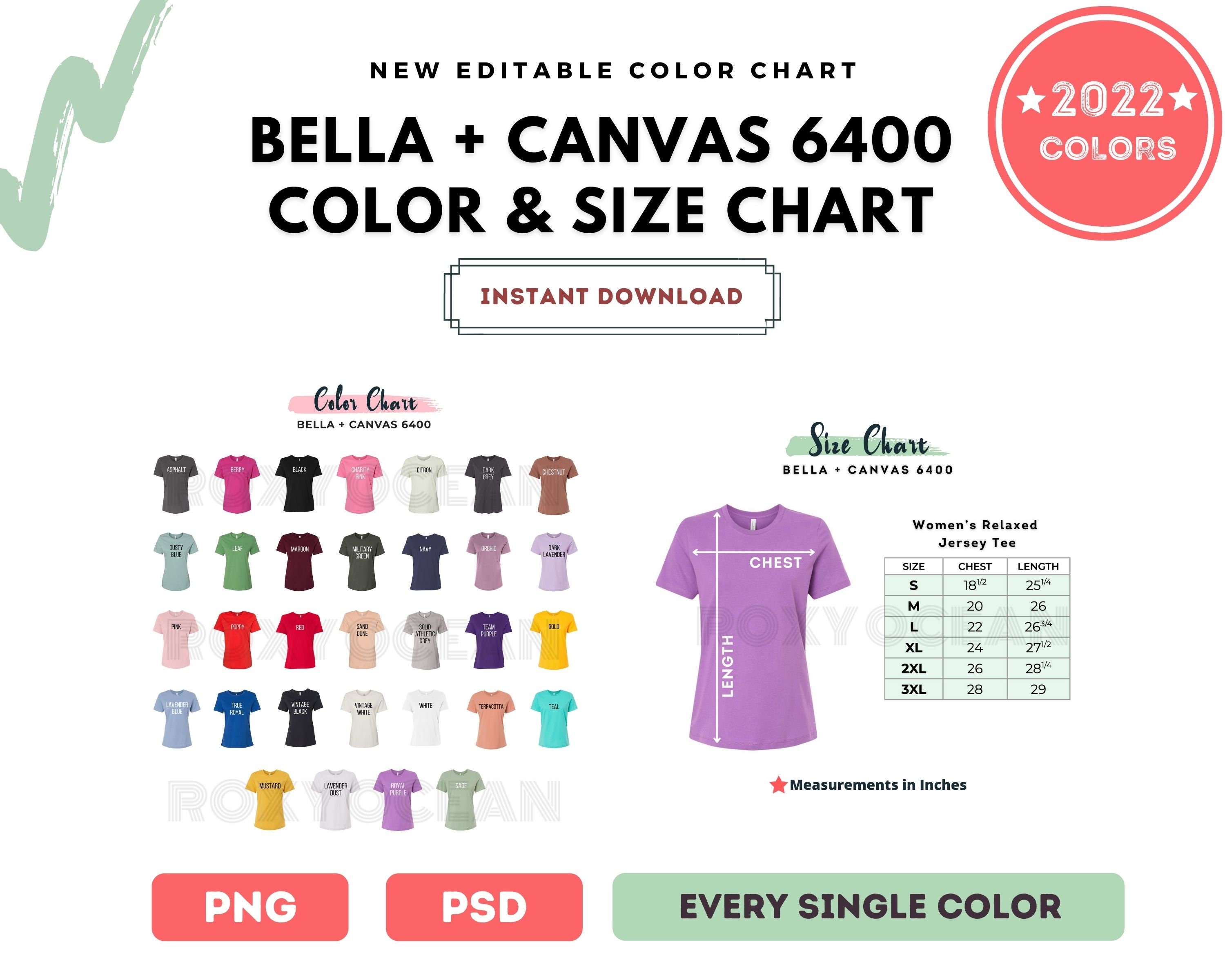 Wall Hangings Wall Décor Bella canvas Relaxed Jersey 6400 6400 Size ...