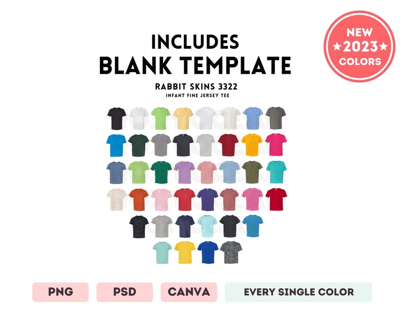 Rabbit Skins 3322 Color Size Chart EDITABLE Canva Template - Etsy