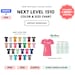 Next Level 1510 Color + Size Chart | EDITABLE Canva Template | 1510 ...