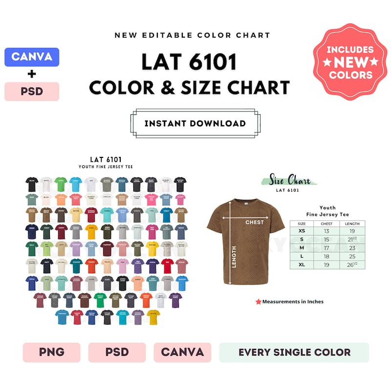 Last Color Charts - Etsy