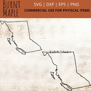 British Columbia Outline Svg British Columbia Map Outline - Etsy Canada