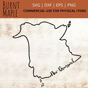 New Brunswick Outline SVG New Brunswick SVG Eastern | Etsy