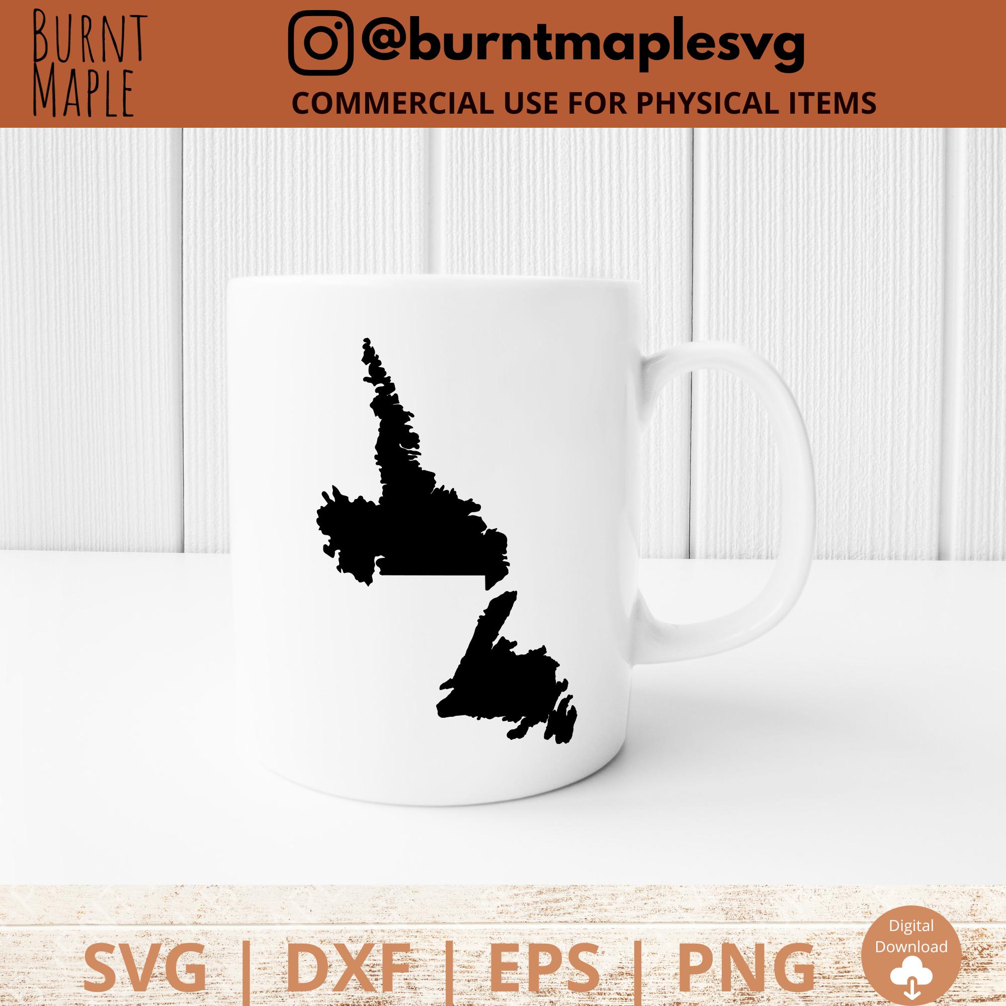 Newfoundland Outline SVG - Newfoundland SVG - Newfoundland Province SVG ...