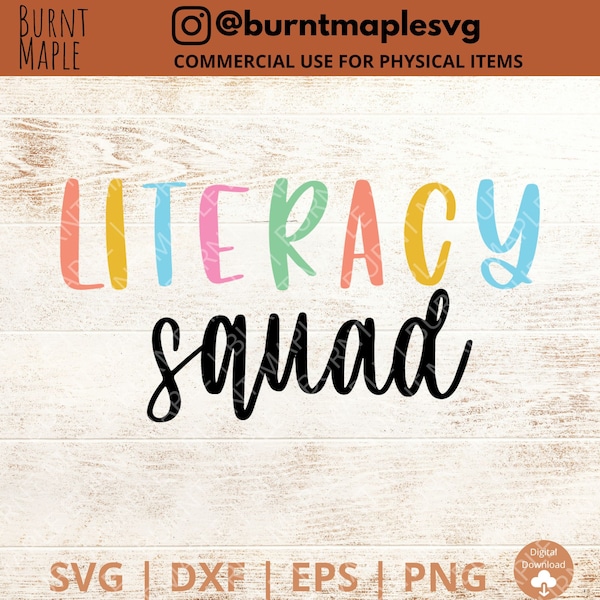 Literacy Svg - Etsy