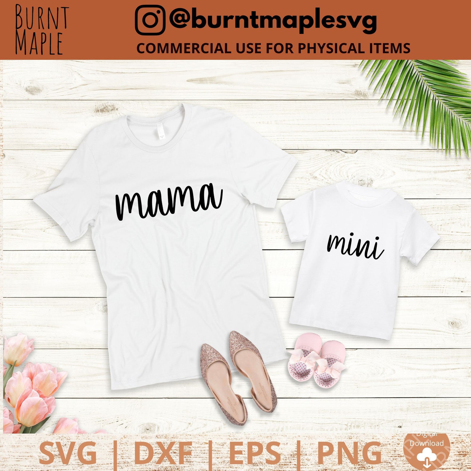 Mama and Mini SVG Mom SVG Mommy SVG Mama Svg Mini Me Svg Girl Mom Svg ...