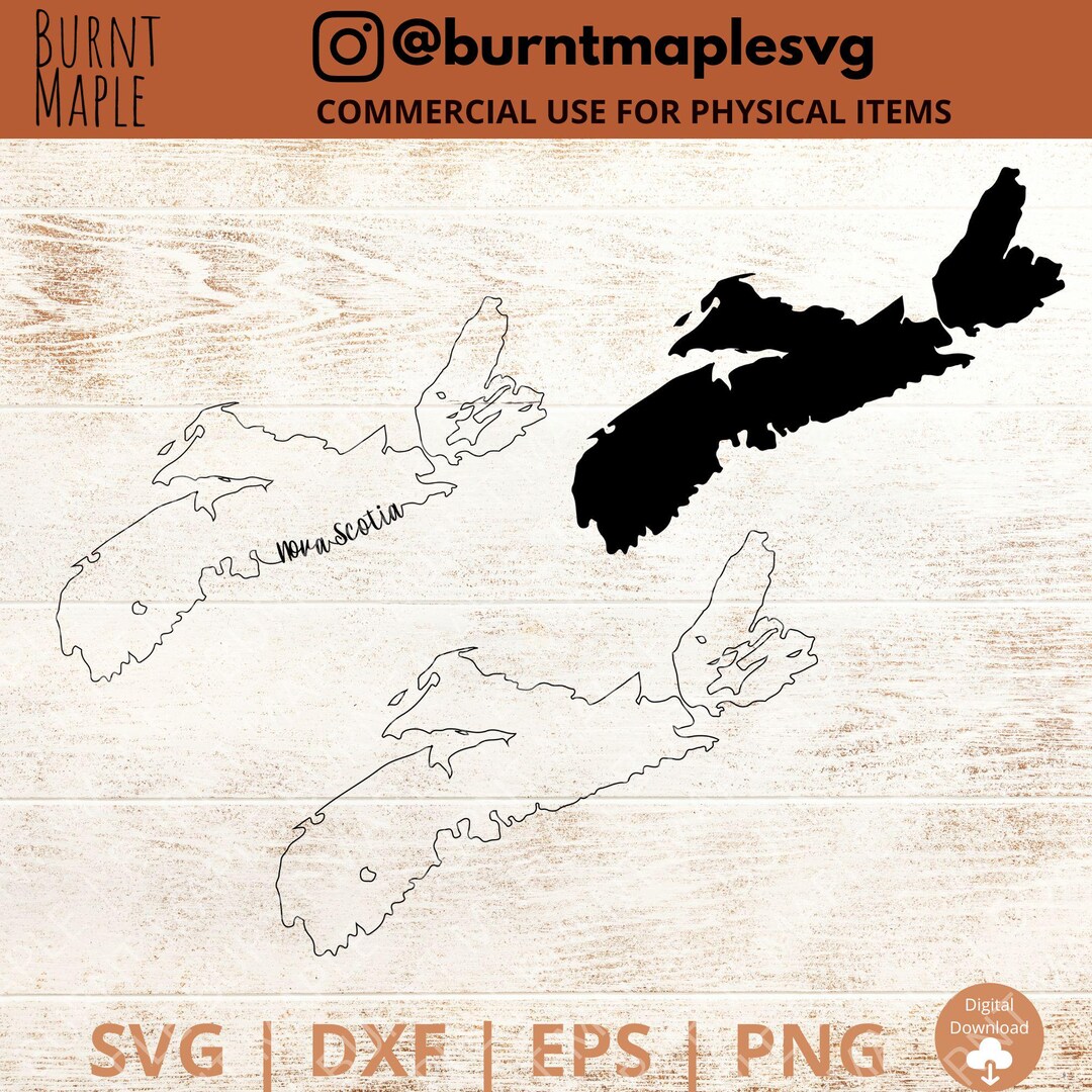 Nova Scotia Outline SVG - Nova Scotia SVG - Nova Scotia Province SVG ...