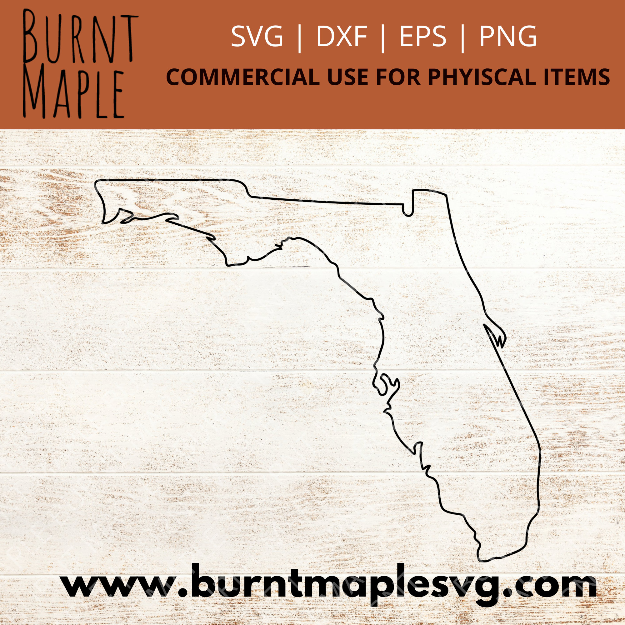 Florida Outline SVG Florida Map SVG Florida State Svg Florida USA ...