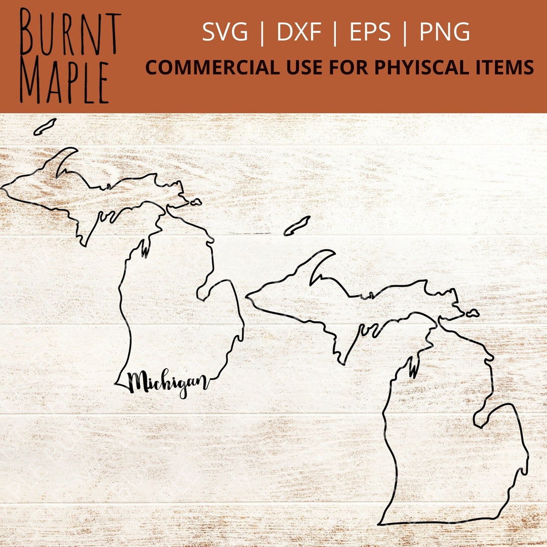 Michigan Outline Svg - Michigan State Map Outline SVG - Country ...