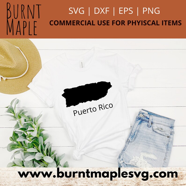 Puerto Rico Outline SVG Puerto Rico Map Outline Country - Etsy Canada