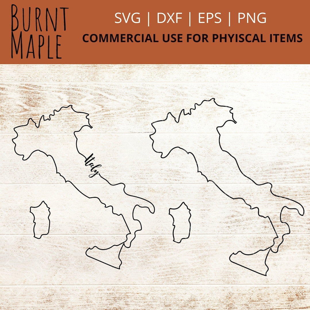 Italy Outline SVG - Italy Map Outline Svg - Italy Name SVG - Italy ...