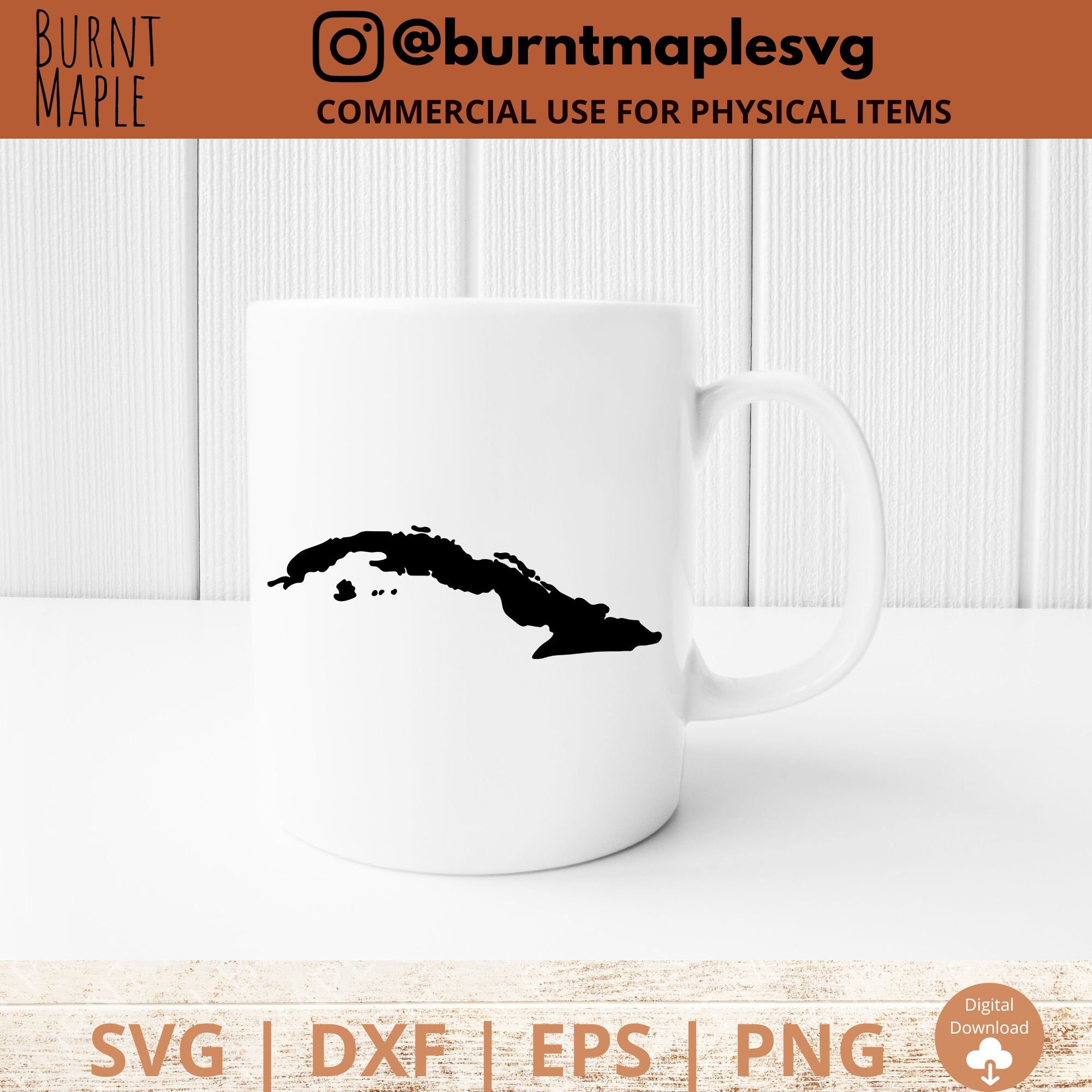 Cuba Outline SVG - Cuba Map Outline - Country SVG - Caribbean SVG ...