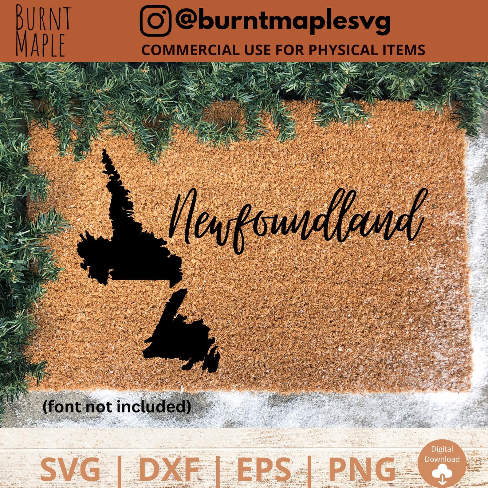 Newfoundland Outline SVG - Newfoundland SVG - Newfoundland Province SVG ...