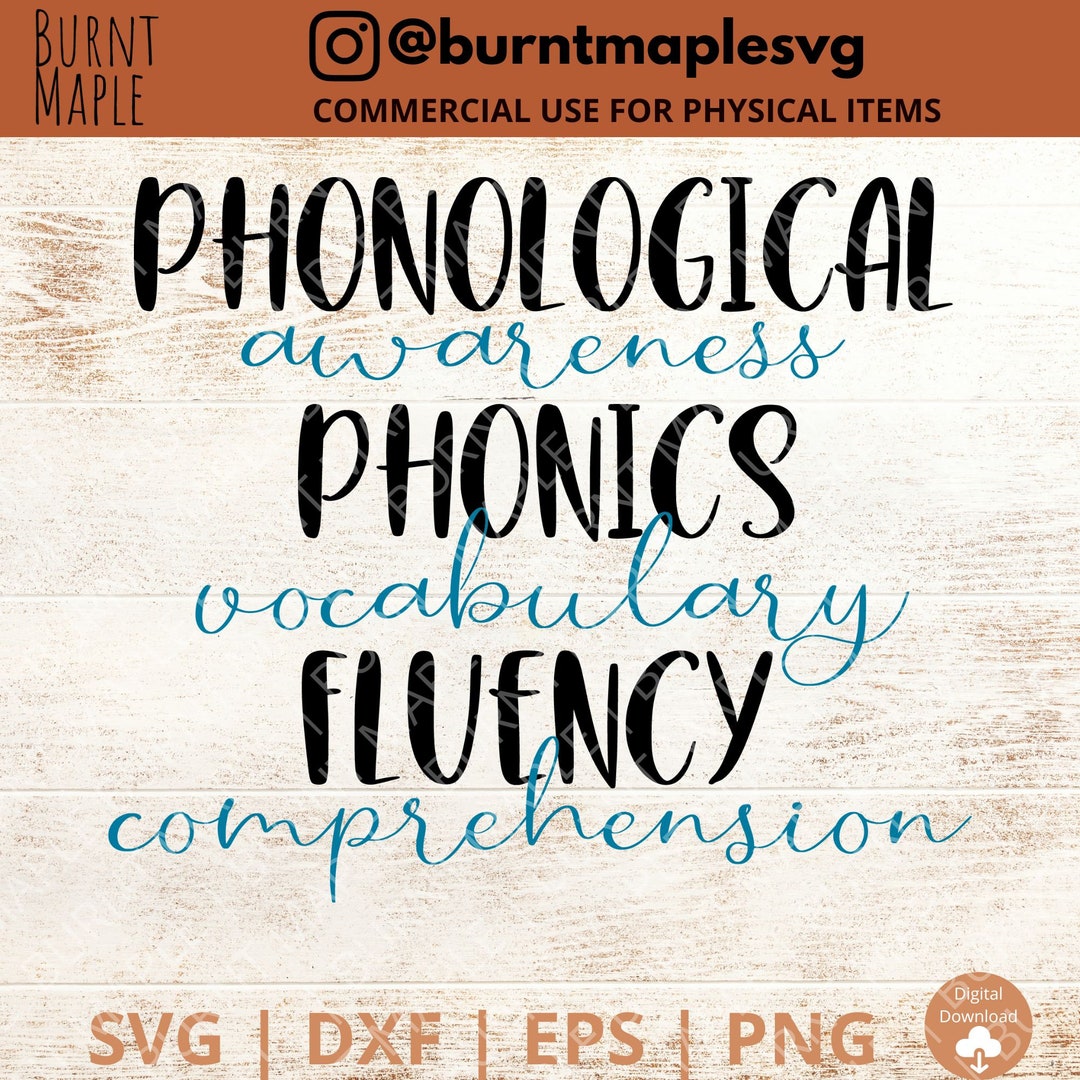 Reading Shirt SVG - Phonological Awareness - Phonics - Vocabulary ...