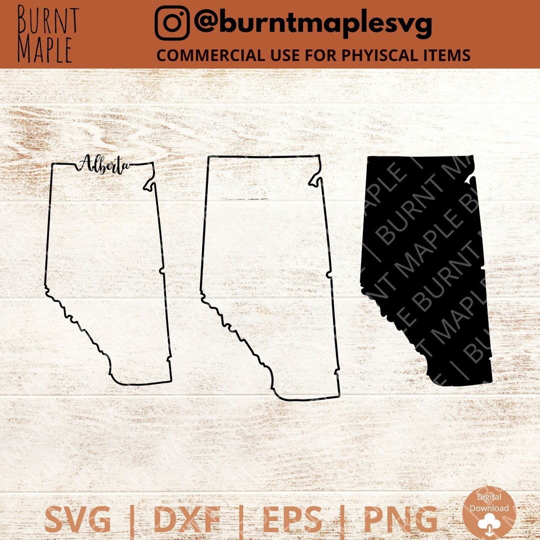 Alberta Outline SVG - Alberta Map Outline SVG - Alberta Province ...