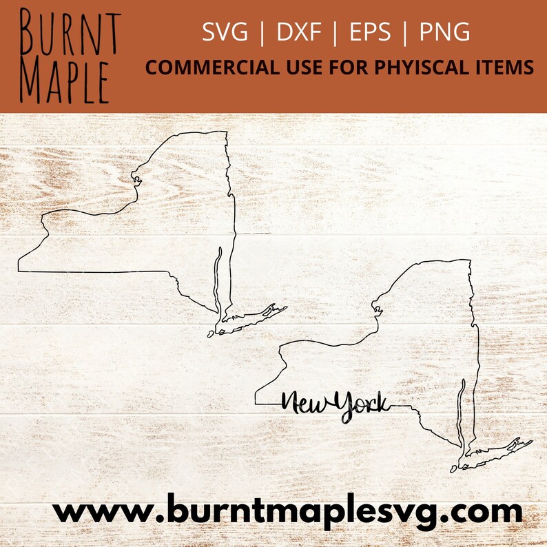 New York Outline SVG - New York Map SVG - New York State Svg - Big ...