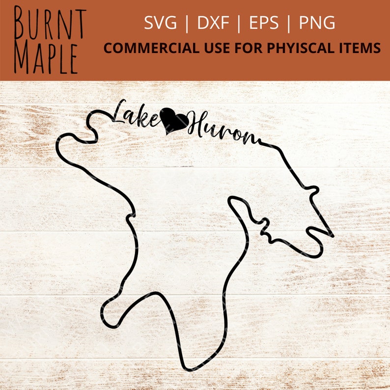 Lake Huron Outline Svg Lake Huron Map Svg Great Lakes Svg File Great Lakes Outline Svg Ontario