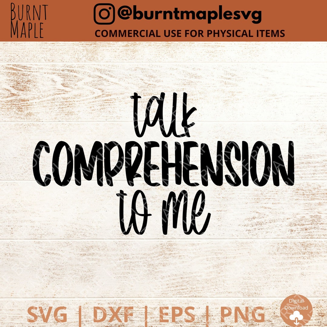 Teacher of Reading SVG - Comprehension - Science of Reading SVG - Talk ...