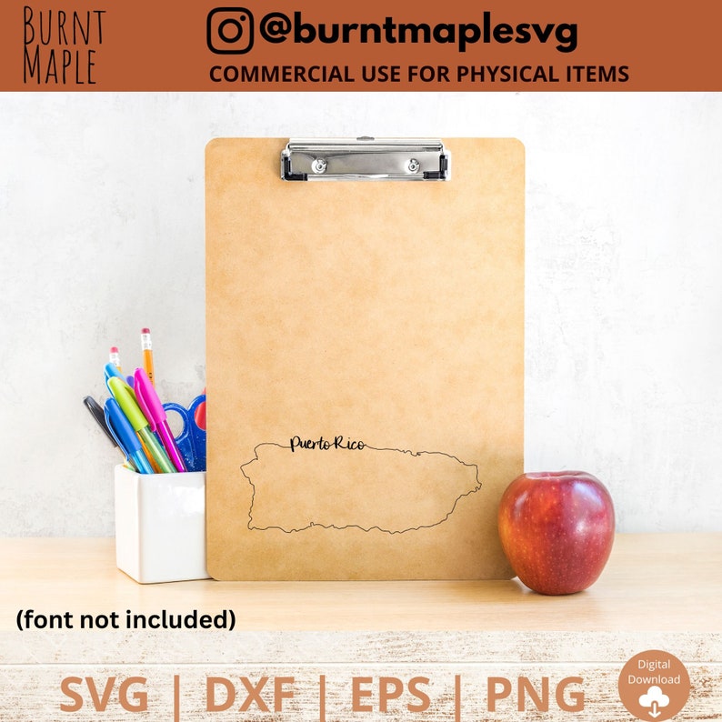 Puerto Rico Outline SVG Puerto Rico Map Outline Country SVG Caribbean ...