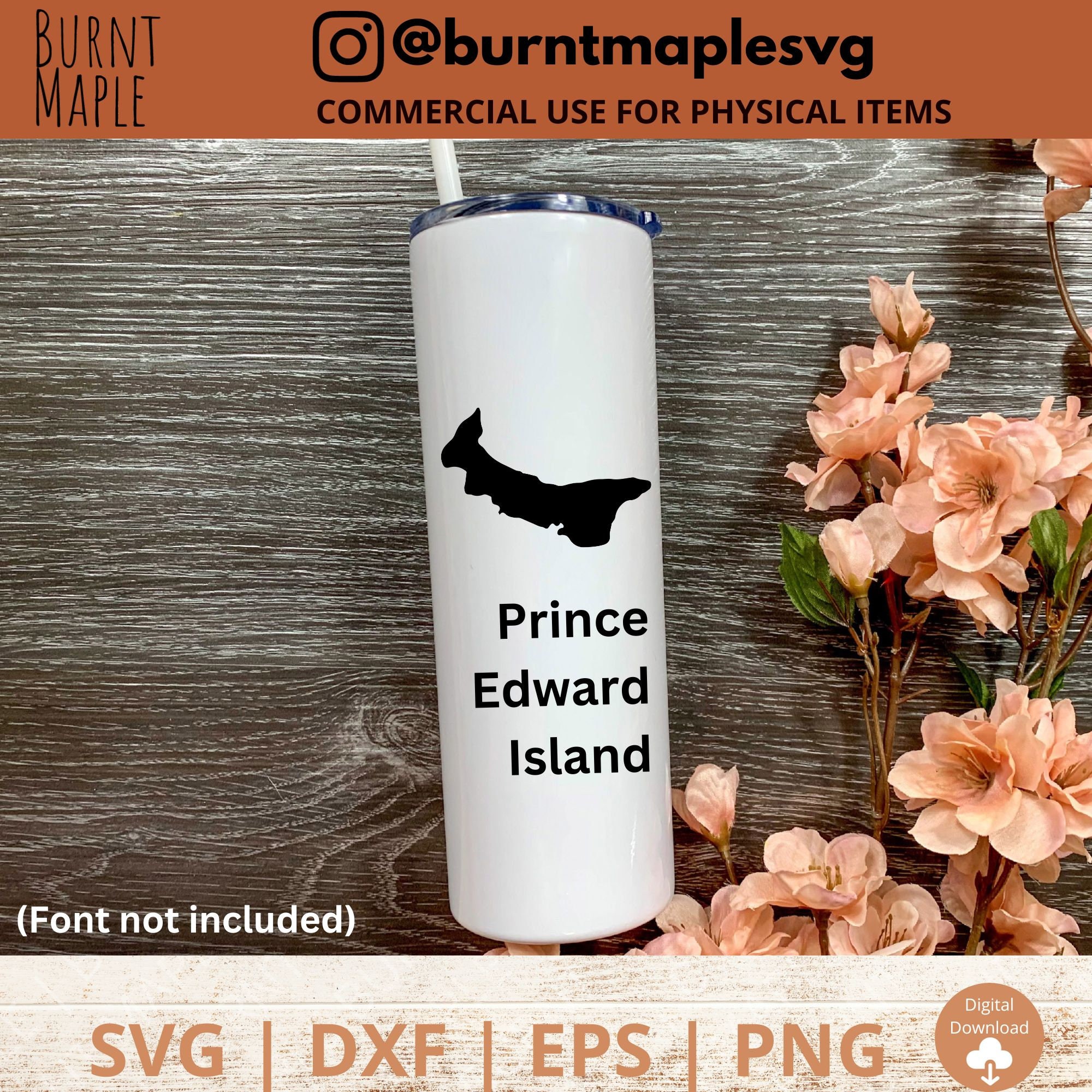 Prince Edward Island Province Outline SVG - PEI Map - Prince Edward ...