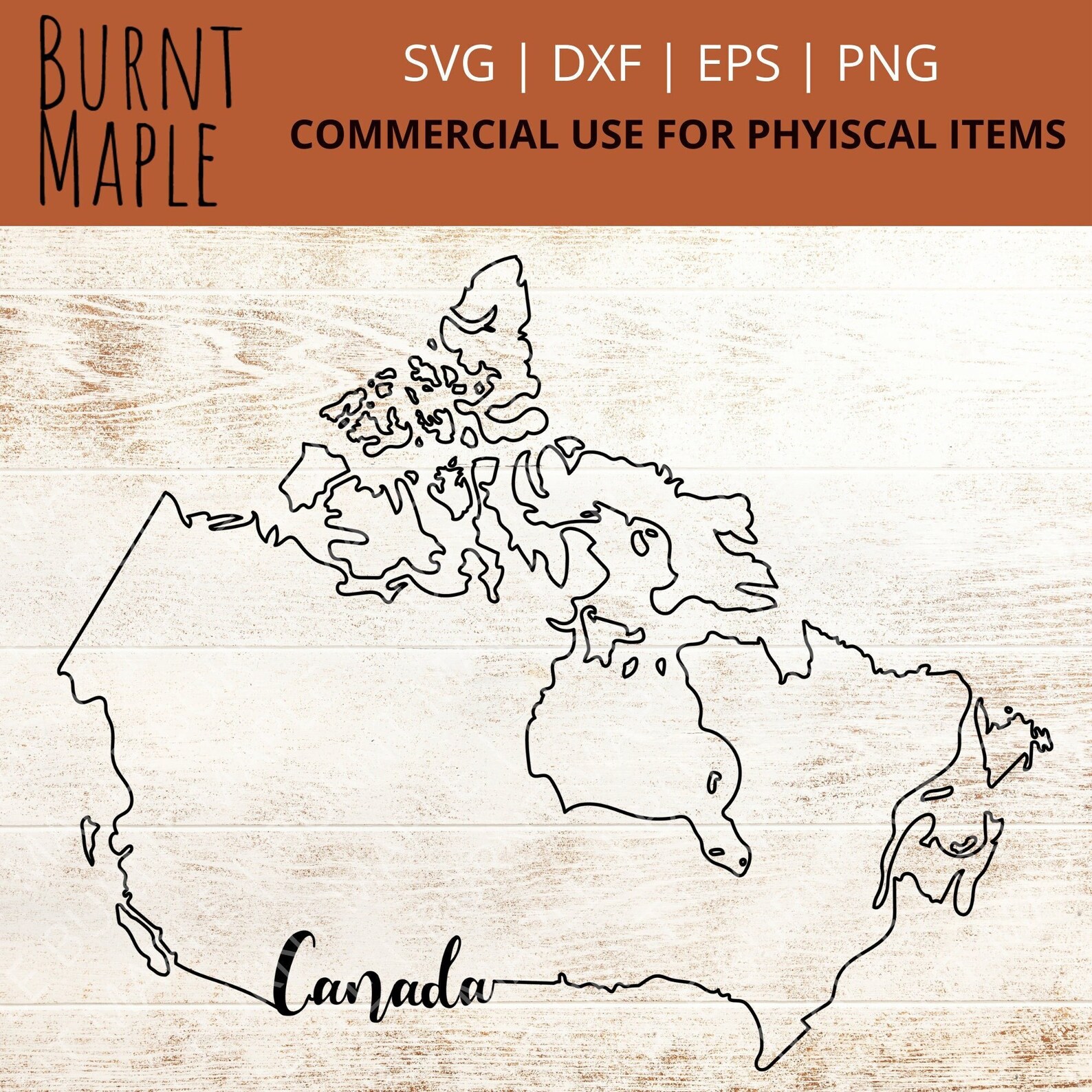 Canada Outline SVG Country SVG Canadian SVG Provinces - Etsy