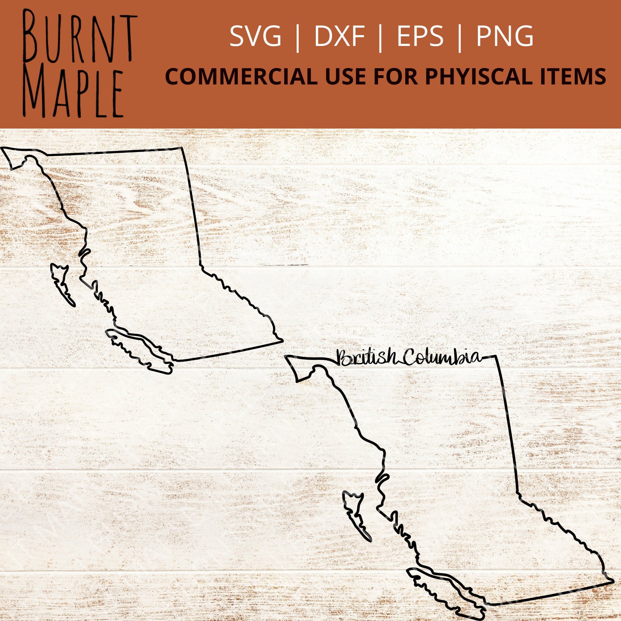 British Columbia Outline Svg British Columbia Map Outline - Etsy Canada