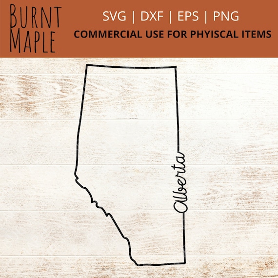 Alberta Outline SVG Alberta map outline SVG Alberta | Etsy