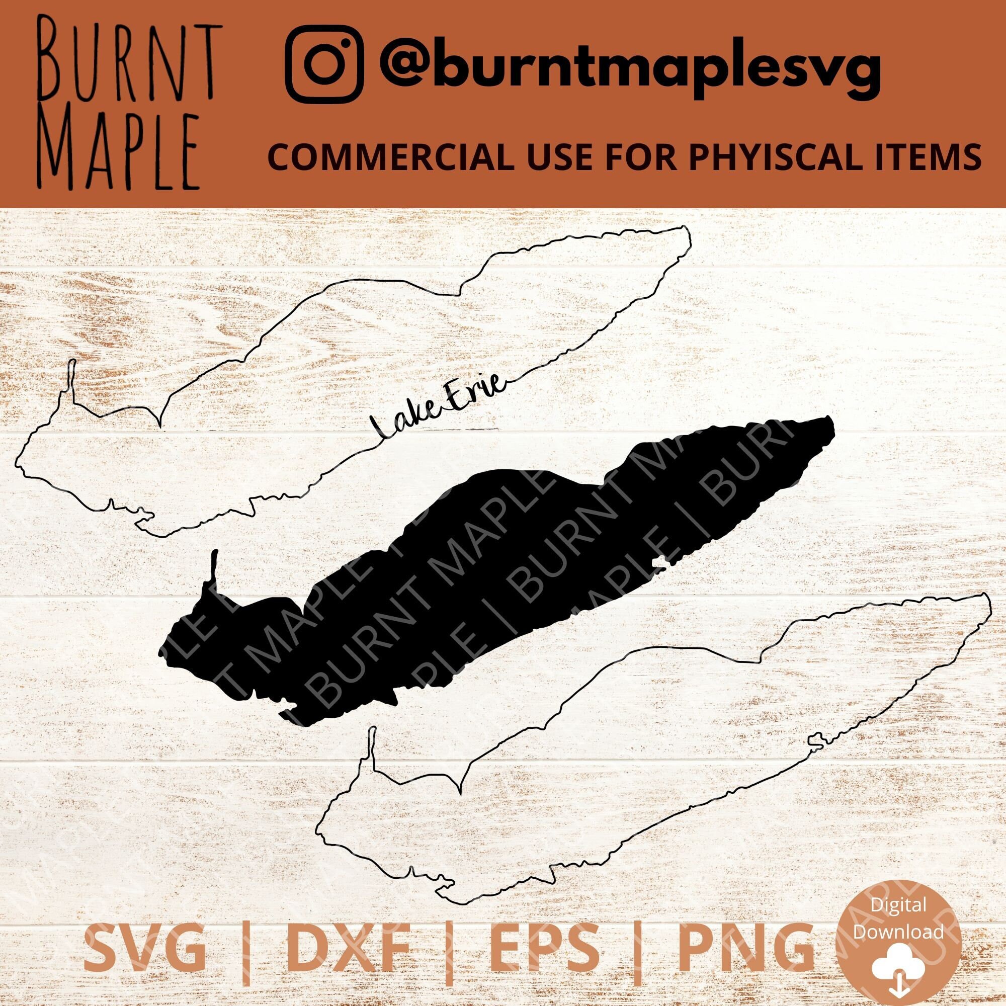 Lake Erie Outline SVG Great Lakes SVG Ontario SVG Canada - Etsy Ireland