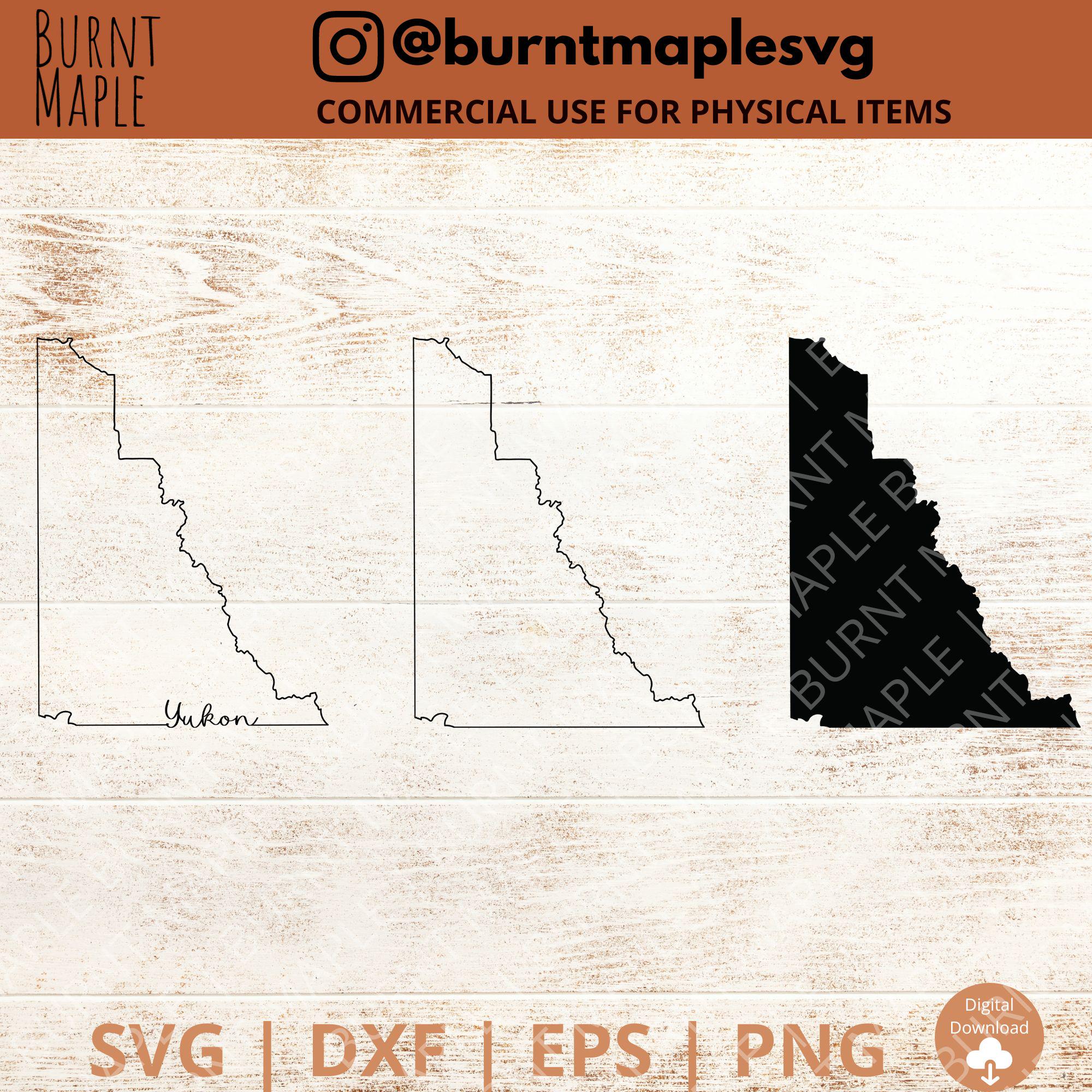 Yukon Outline SVG - Territory SVG - Digital Cut Files SVG - Canada Svg ...
