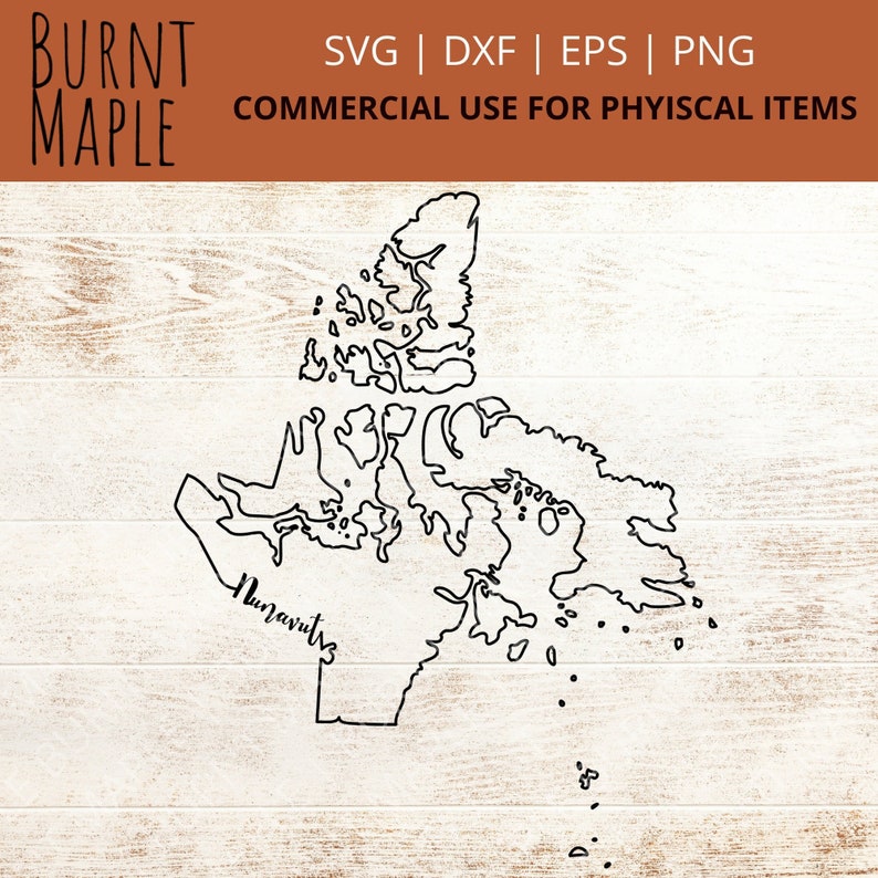 Nunavut Outline SVG Nunavut SVG Territory SVG Nunavut | Etsy