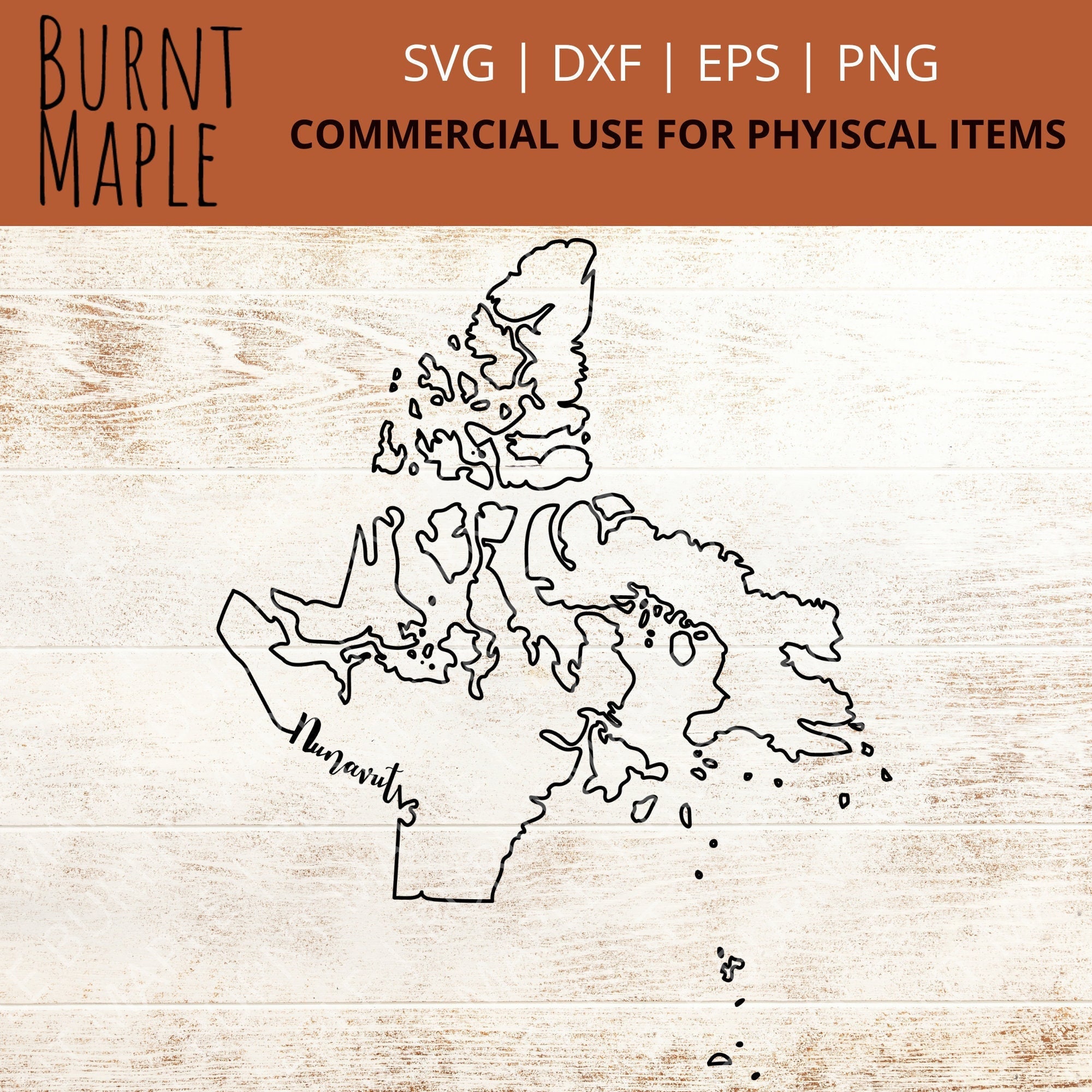 Nunavut Outline SVG Nunavut SVG Territory SVG Nunavut - Etsy