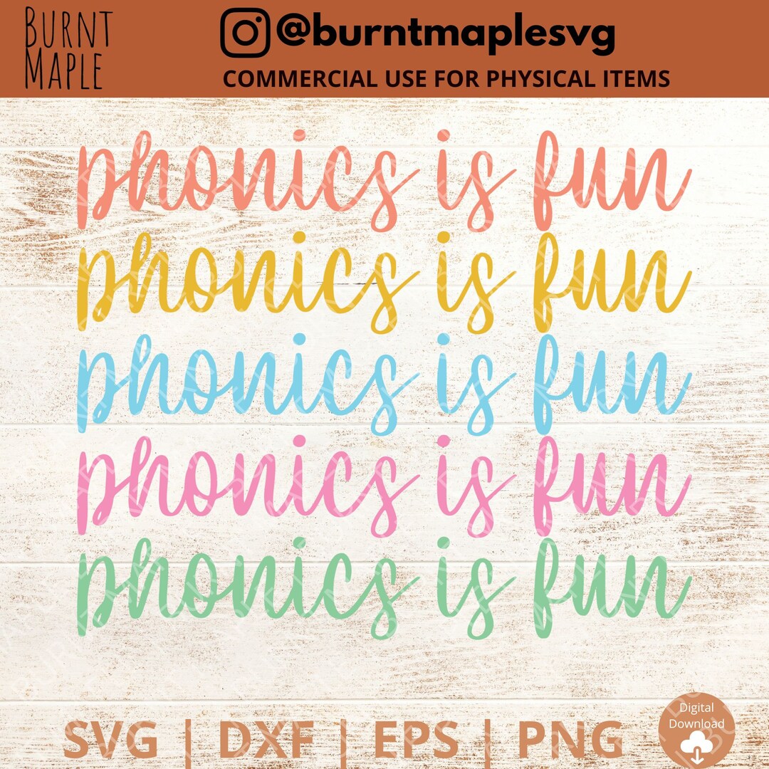 Phonics is Fun Science of Reading SVG Teacher Shirt SOR I Teach Kids to ...