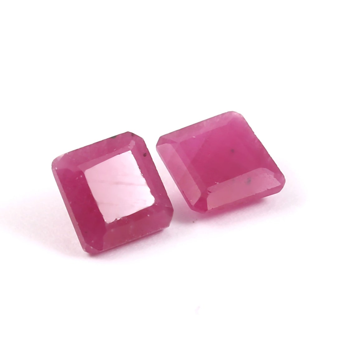 Natural AAA Ruby Square Faceted Cut 7x7mm Ruby Square Cut Faceted Loose ...