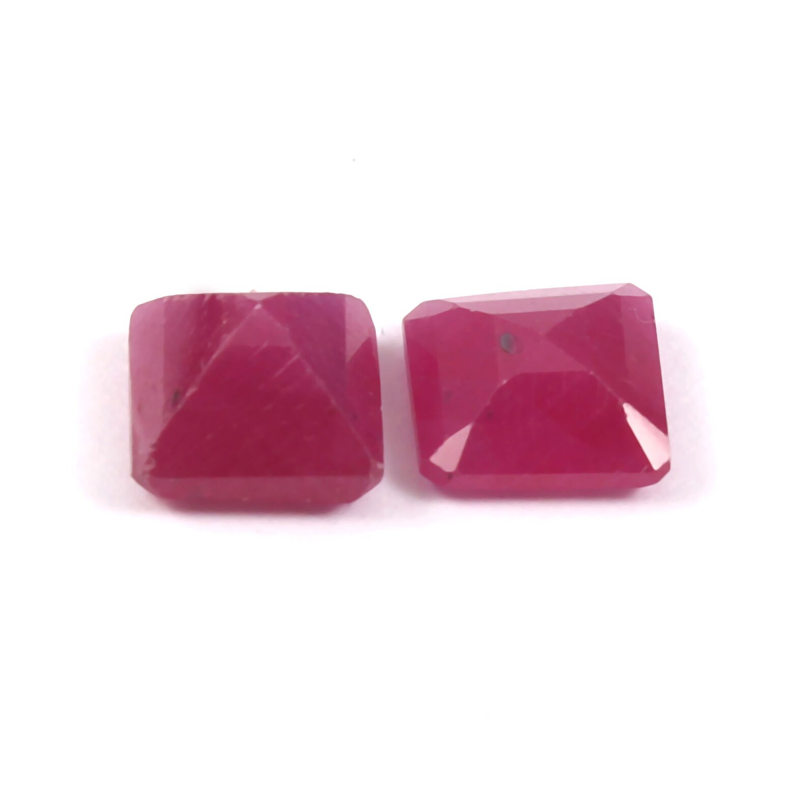 Natural AAA Ruby Square Faceted Cut 7x7mm Ruby Square Cut Faceted Loose ...
