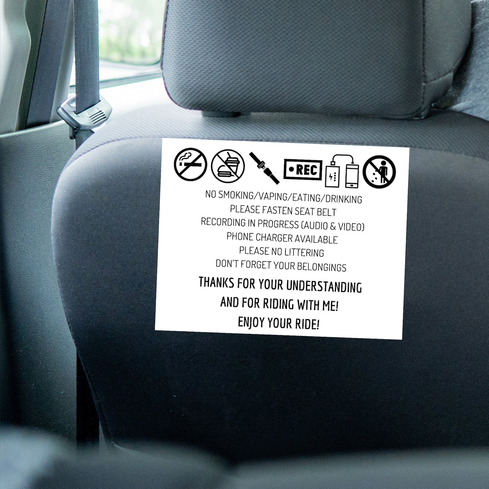 Rideshare Sign Printable Rideshare Sign Sign for Rideshare | Etsy