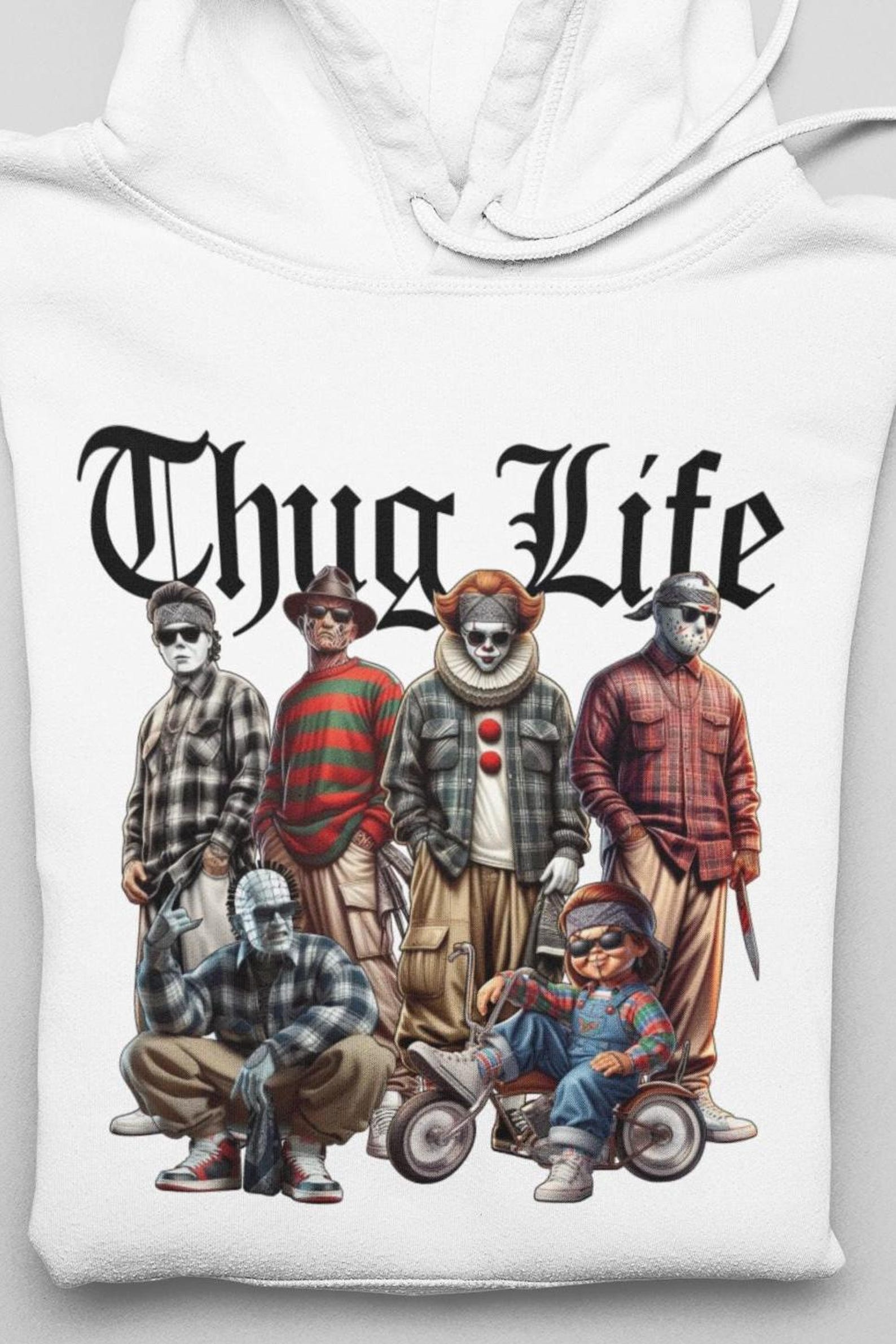 Thug Life Halloween Movie Character Sweatshirt, Halloween Horror Movie ...