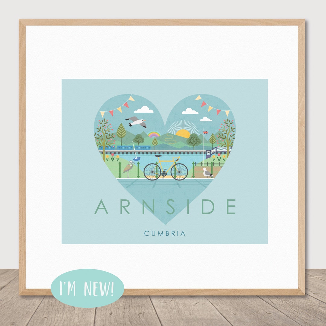 Arnside2 Print. Arnside Art. Arnside Bike Poster. Travel - Etsy