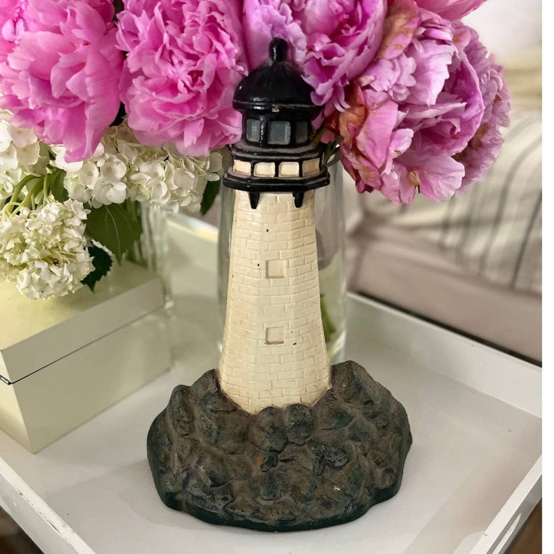 Metal Lighthouse Figurine Tabletop Fireplace Mantle Decor - Etsy