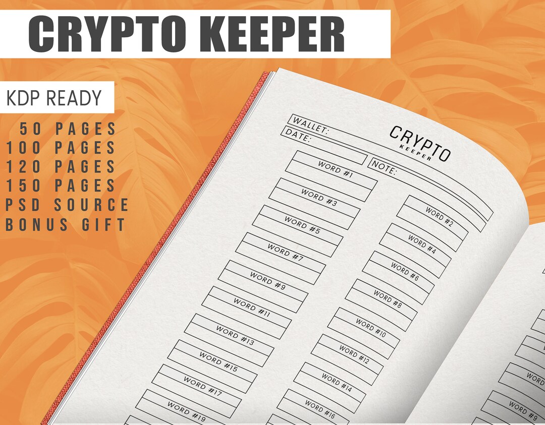 Crypto Keeper Printable for Recovery Passphrases Amazon Kdp - Etsy