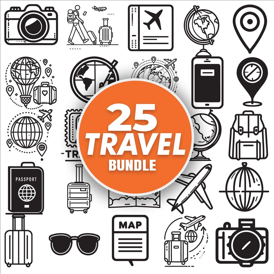 Travel SVG Bundle | Travelers 25 SVG Clipart Bundle | Cricut Compatible ...