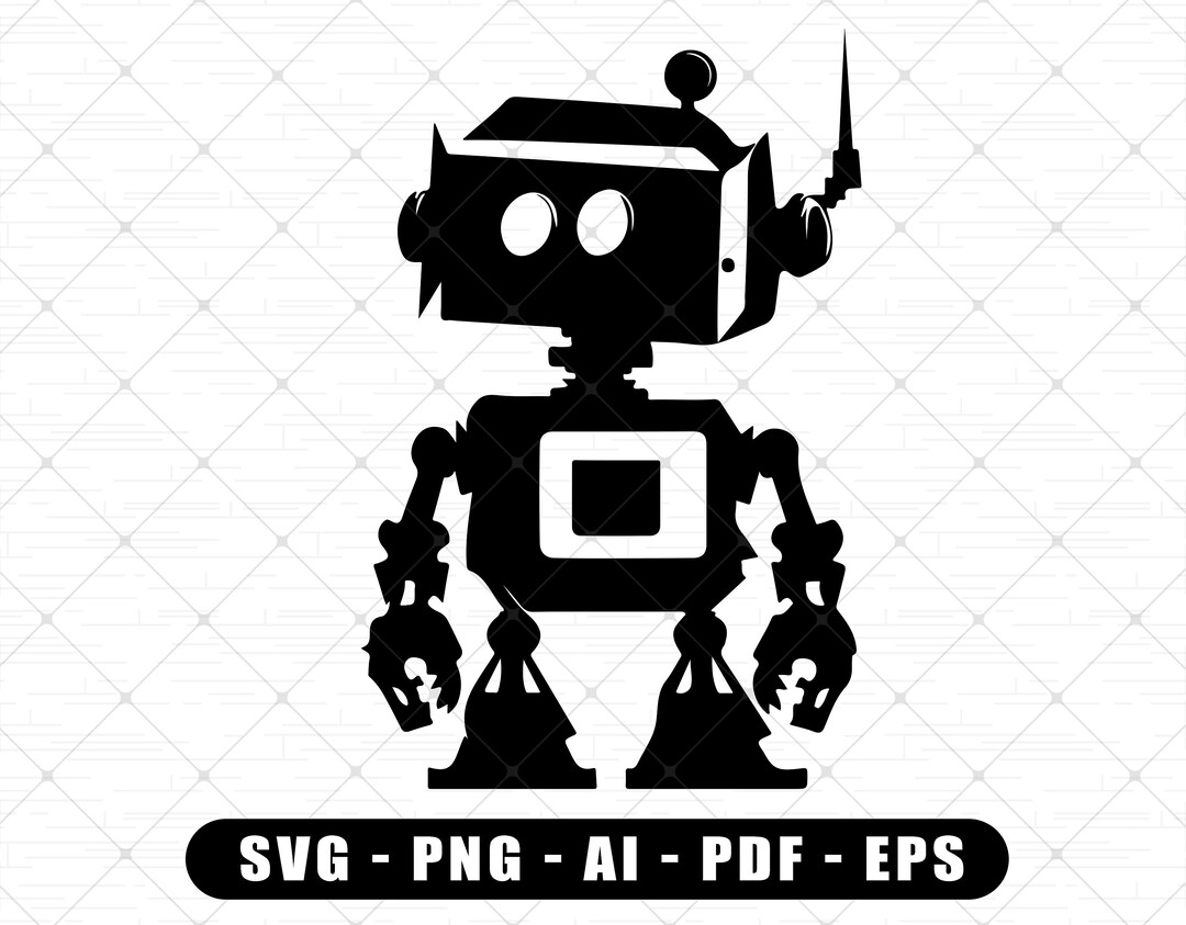 Robot SVG | Robotic Machine PNG Transparent Background | Mechanical ...