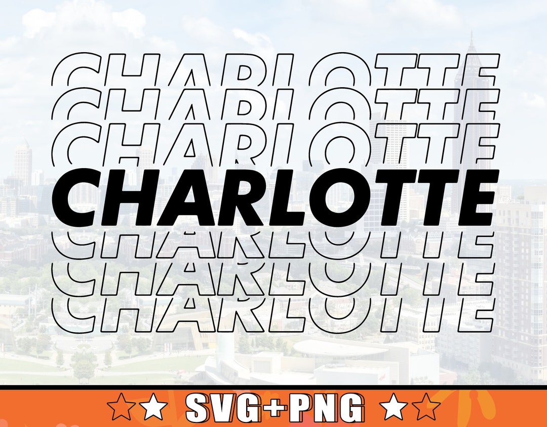 Charlotte Repeated Name SVG Design | Charlotte Repetitive Title Svg ...