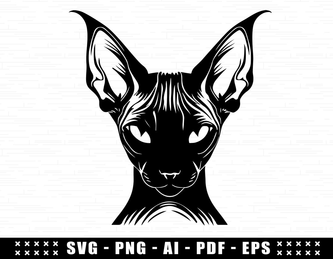 Egyptian Sphynx Cat SVG , Canadian Sphynx Cat SVG for Cricut, Egyptian ...