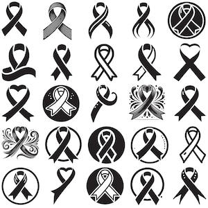 Awareness Ribbon SVG, Breast Cancer Support Ribbon SVG, Survivor Ribbon ...