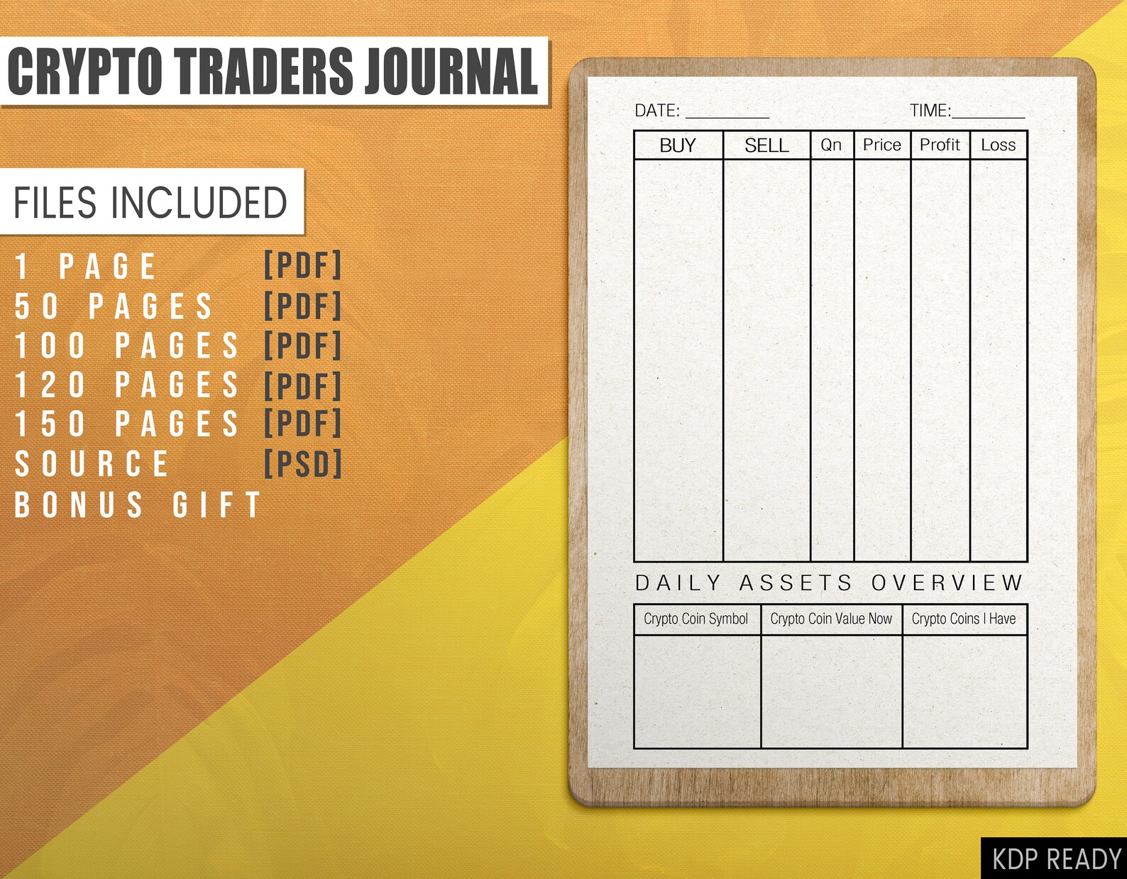Crypto Traders Journal PDF- Easy Print 6 X 9" - Bitcoin Ethereum Day ...