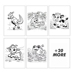 Lovely Animals Coloring Pages 25 Coloring Pages A4 PDF Applicable for ...