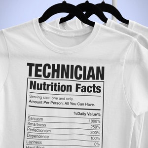 Technician Nutrition Facts SVG | Sarcastic Nutrition Facts SVG ...