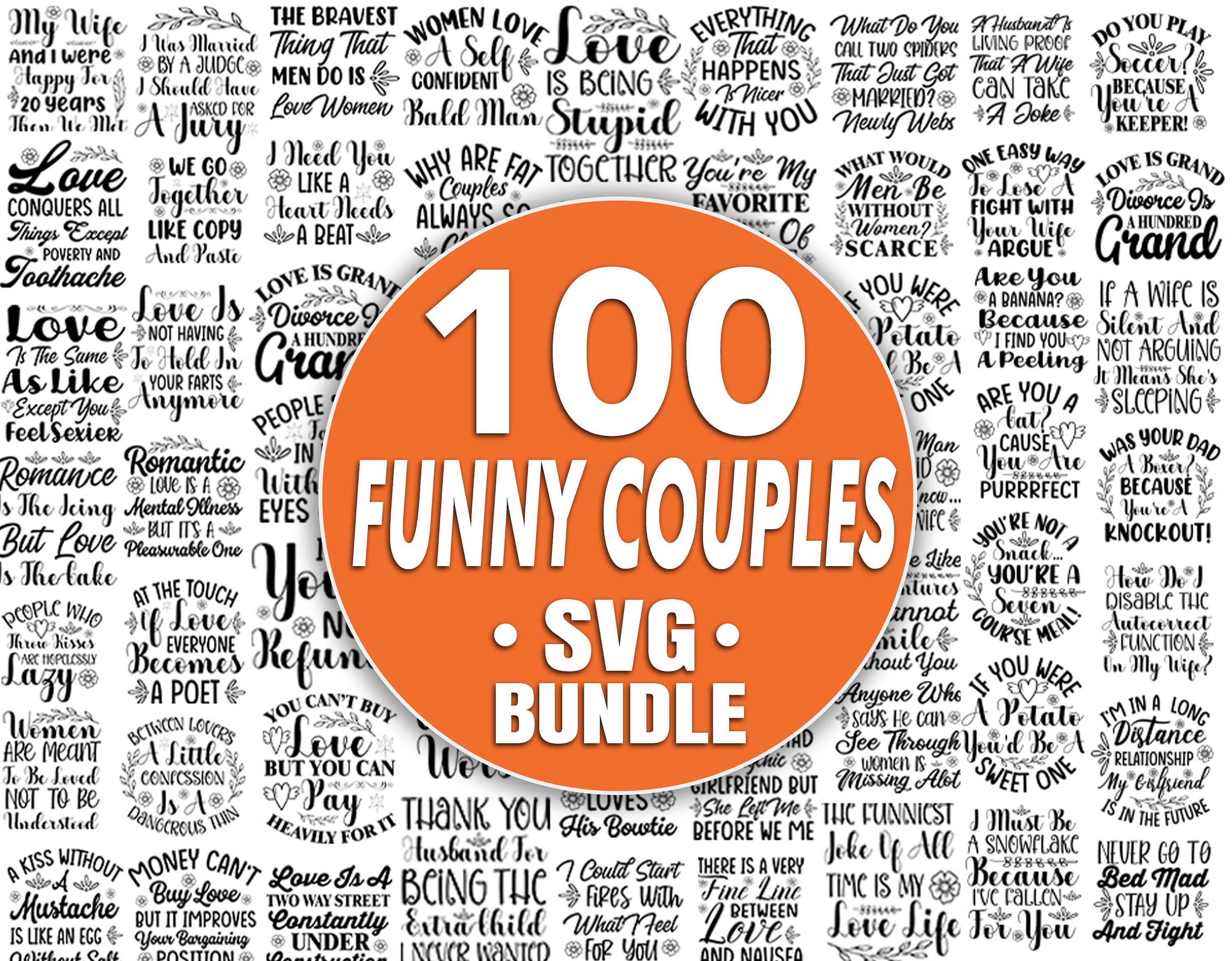 100 Funny Couples Quotes SVG Bundle Biggest Sarcastic - Etsy Canada