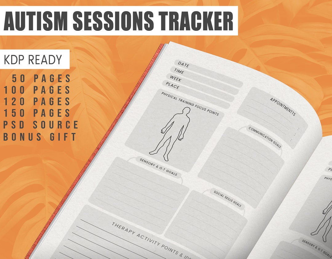 Autism Sessions Tracker Printable PDF Amazon Kdp Autism - Etsy
